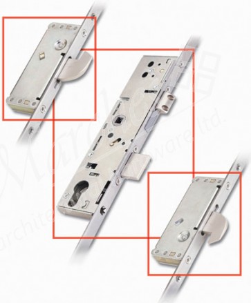 3 Point Door Lock 2 Hook 35mm Backset - Stainless Steel - Single Door ...