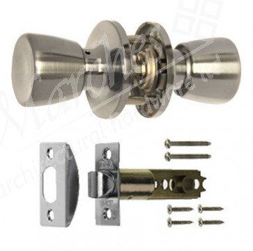 Era Passage Lock Set - Satin Chrome - Rim & Mortice Door Knobs - Door ...