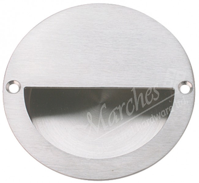 Flush Pull Handle 90mm dia - Satin Stainless Steel - Flush inset ...