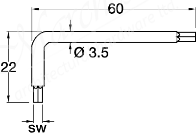 Hexagon Allen Key Sw3 Galv St - Hex keys - Hand Tools - Tools, Fixings ...