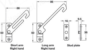 Concealed restrictor, long arm - Window stays - Window fittings ...