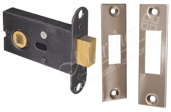 Mortice bathroom deadlatch, 57 mm backset - Mortise Deadbolts - Locking ...