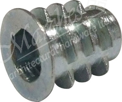 Screw-in sleeve, M6 internal thread, for ø 7.5 mm hole, hexagonal ...