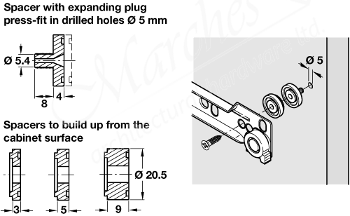 Spacers - Accessories - Runner Range - Cabinet Components - Hafele ...