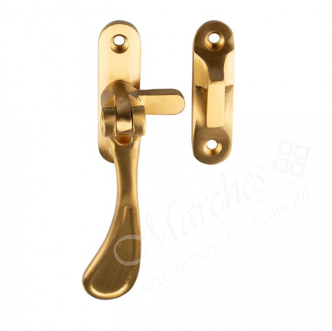 Victorian Reversible Casement Fastener Satin Brass - Casement Fasteners ...