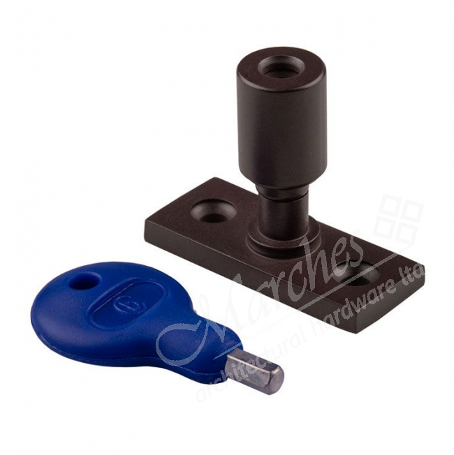 Locking Stay Pin + Key - Matt Bronze - Window Stay Pins - Casement ...
