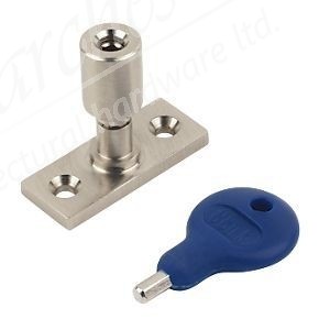 Locking Stay Pin + Key - Satin Nickel - Window Stay Pins - Casement ...
