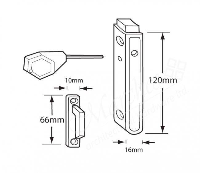 Maco Surface Fix Window Restrictor - White - Restrictors & Security Bolts - Window Bolts ...