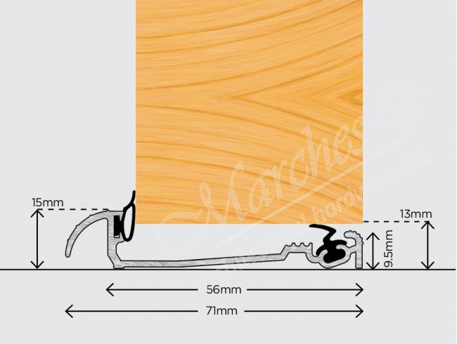 Exitex Macclex 15/56 Threshold - Black - Inward Opening Door ...