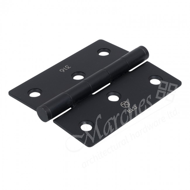 76 x 66 x 2mm Slim Knuckle Window Hinge - Matt Black (Grade 316) (Each ...