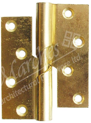 4" Steel Rising Butt Hinge LH (pair) - Electro Brass - Rising Butt ...