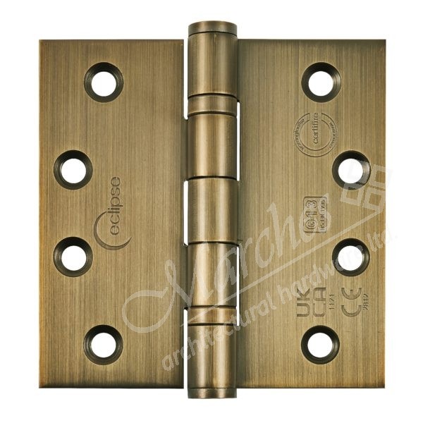 Eclipse 4"x4" Wide Ball Bearing Hinge (Pair) - AB - Butt Hinges ...