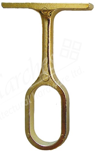 Wardrobe Centre Rail Support Brass Plated - Wardrobe Rails - Shelving ...