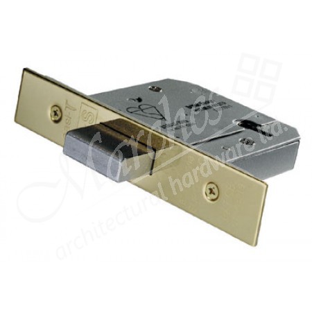 British Standard 5 Lever Deadlock 76mm - PVD Brass - British Standard ...