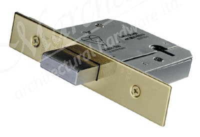British Standard 5 Lever Deadlock 64mm - PVD Brass - British Standard ...