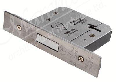 British Standard 5 Lever Deadlock 64mm - Satin Stainless Steel ...