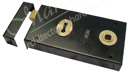 Union 5.5" x 3" D/Hand Rim Lock - Black - Rim Locks & Latches - Locks ...