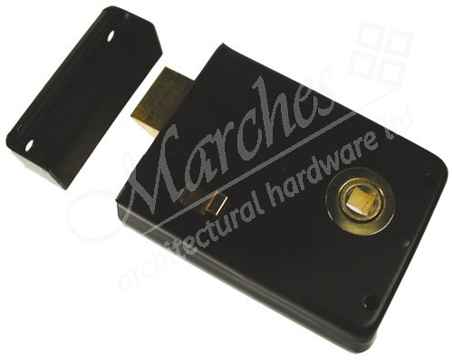 Union Bath Rim Lock 4"x3" - Black - Rim Locks & Latches - Locks ...