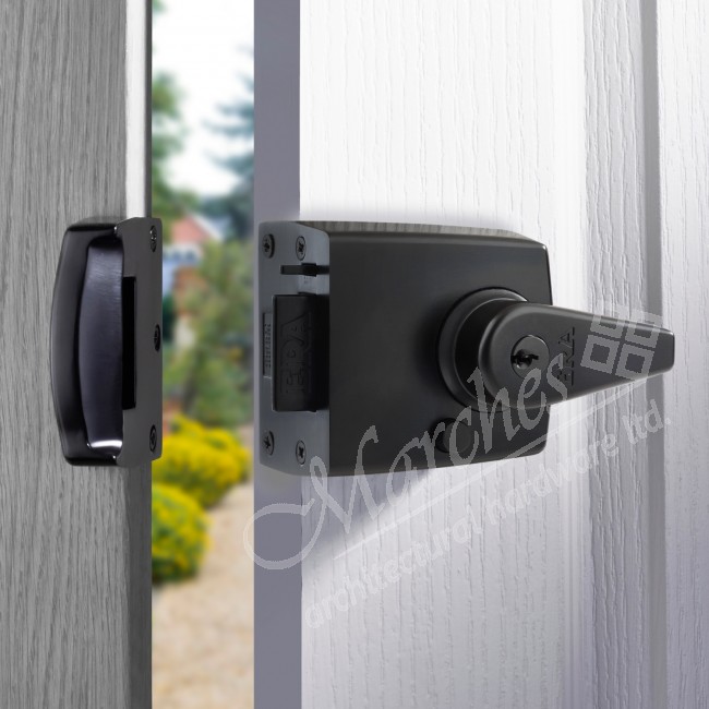 British Standard Security Night Latch 60mm Backset - Black - Night ...