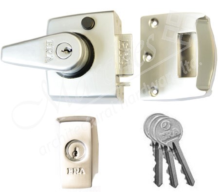 British Standard Security Night Latch 40mm Backset - Satin Chrome ...