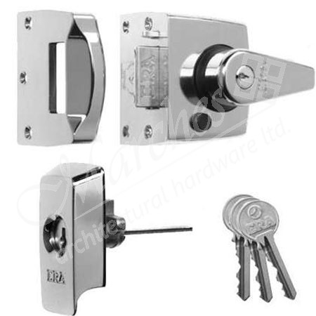British Standard Security Night Latch 40mm Backset - Polish Chrome ...