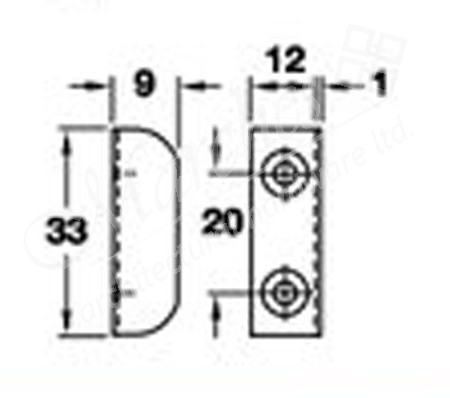 Plated Angled Strike Plate - Brass - Cabinet, Camlocks & Budget Locks ...