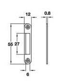 Plated Flat Strike Plate - Brass - Cabinet, Camlocks & Budget Locks ...
