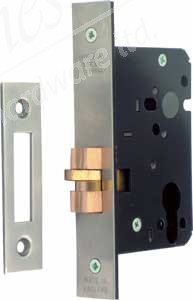 Mortice Cylinder Claw Bolt Dead Lock Case - Satin Stainless Steel ...