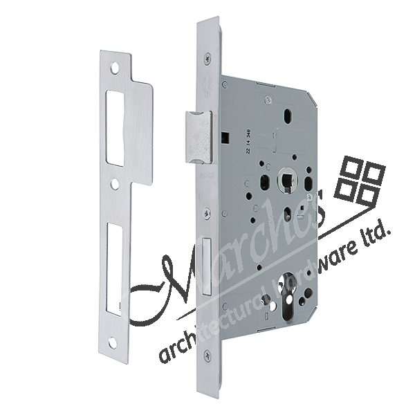 DIN Euro Sash Lock 60mm Backset- Satin Stainless Steel - DIN Locks ...