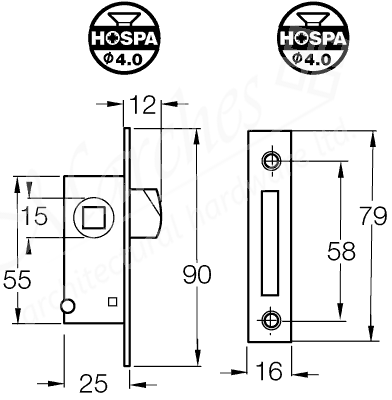 Mortice Budget Lock - Cabinet, Camlocks & Budget Locks - Locks ...