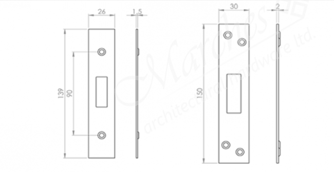 Forend and Strike Pack to Suit EDS/LDS Deadlock - Satin Brass - Euro ...