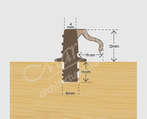 Weather Bar with 8mm Extended Flap 3m - Brown - Weather Bars - Door ...
