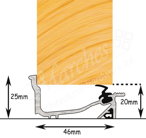 Exitex Macclex Lowline Sill 1220mm Gold - Inward Opening Door ...