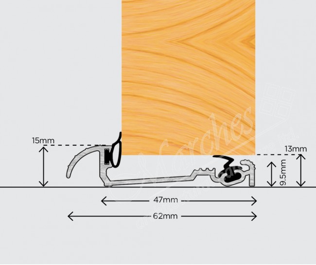Exitex Macclex 15/2 Threshold 914mm - Aluminium - Inward Opening Door ...