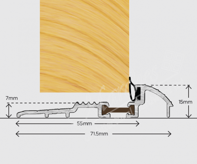 Exitex OUM 5 TB Threshold 1000mm Black - Outward Opening Door ...