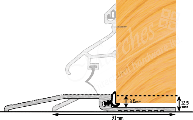 CDT/128 WEATHERBAR 1m MILL - Inward Opening Door - Weatherbars ...