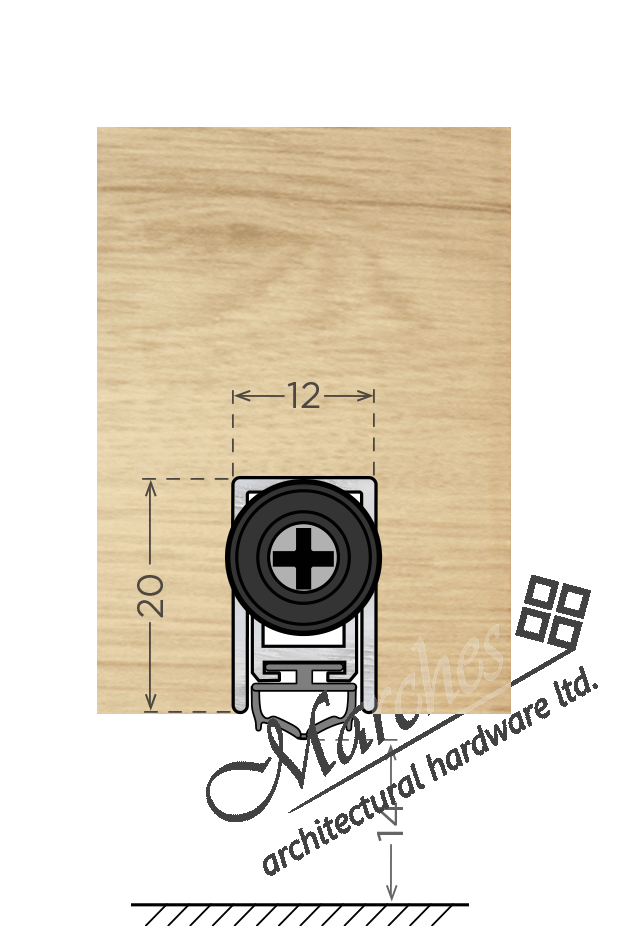 Exitex - Concealex A8100 1430mm - Aluminium - Concealex Drop Down Seals ...