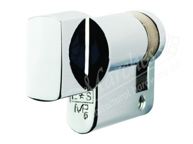 35/10 Half Thumbturn Euro Cylinder - Polished Chrome - Single (Half ...