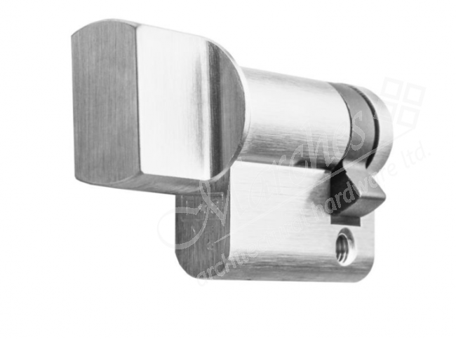 35/10 Half Thumbturn Euro Cylinder - Satin Chrome - Single (Half) Euro ...