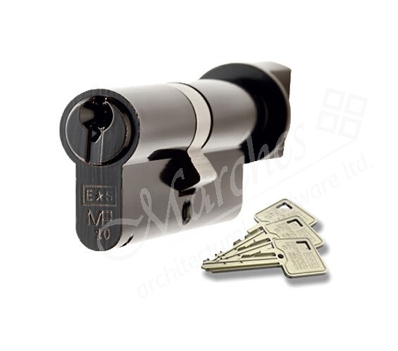 40/60 Euro Cylinder / Thumbturn Key to Differ - Black - Euro Cylinders ...