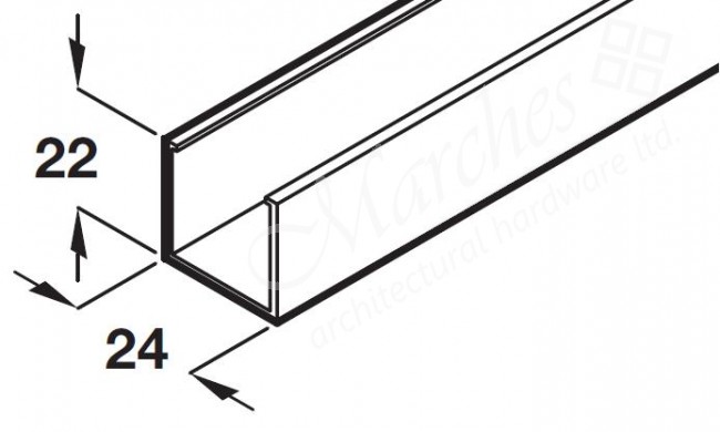 Centor E2/E3 Floor Channel Retainer - 3000mm - Aluminium - Centor E3 Bi ...
