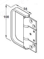 Centor E3 Straight Single Hinge - with Handle (Outwardly Opening ...