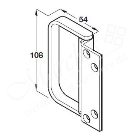 E3 External Offset Pull Handle - Stainless Steel - Centor E3 Bi-Fold ...