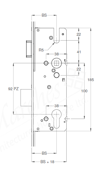 Winkhaus AV2 Autolock LH Heritage 45mm Bset Espag Lock - Multi Point ...