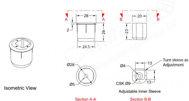 Adjustable Thimble Keep - Ideal for Winkhaus Locks - Keeps & Shootbolts ...