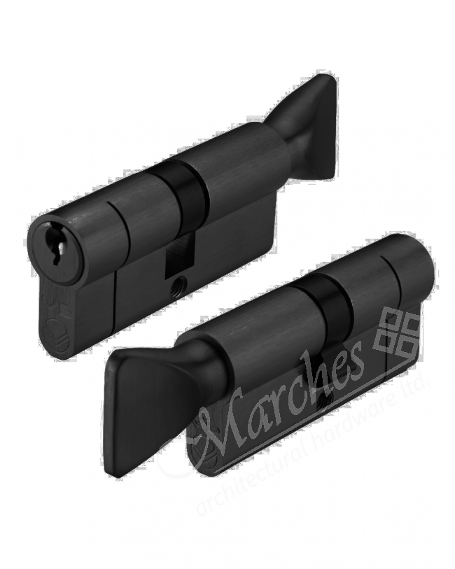30/30 Thumbturn Euro Cylinder - Black KA - Euro Cylinders with ...