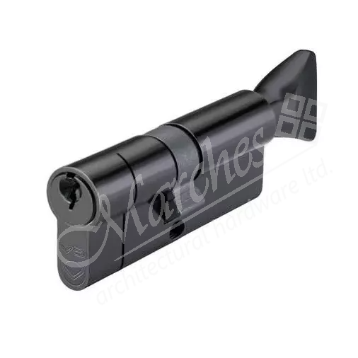 60/40 Euro Cylinder / Thumbturn Keyed Alike - Black - Euro Cylinders ...