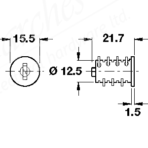 Cylinder core with plate levers, nickel plated - Removable core locks ...