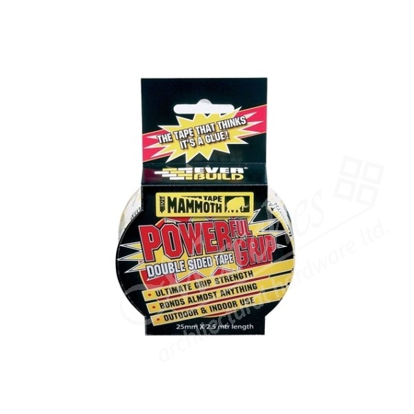 Everbuild Power Grip Double Sided Tape 25mm x 2.5m - Tapes - Safety ...