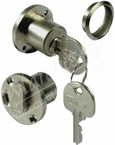 Rondell inlaid cylinder flap lock, ø 22 mm cylinder - Inlaid flap locks ...